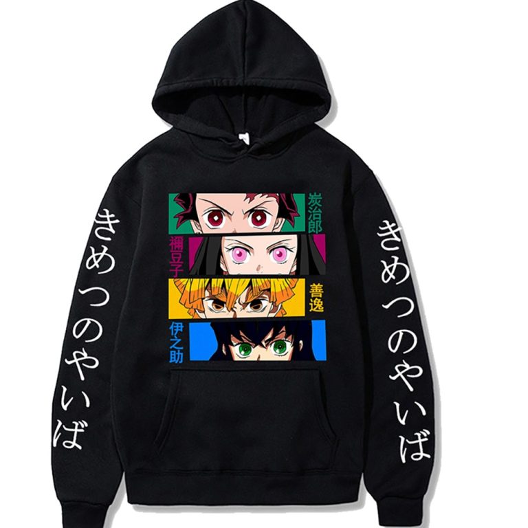 Anime Demon Slayer Tanjiro Giyuu Zenitsu Nezuko Hoodies | Demon Slayer ...